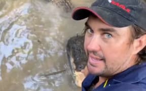 Man prises crocodile's jaws off his head at Australian resort | RNZ News