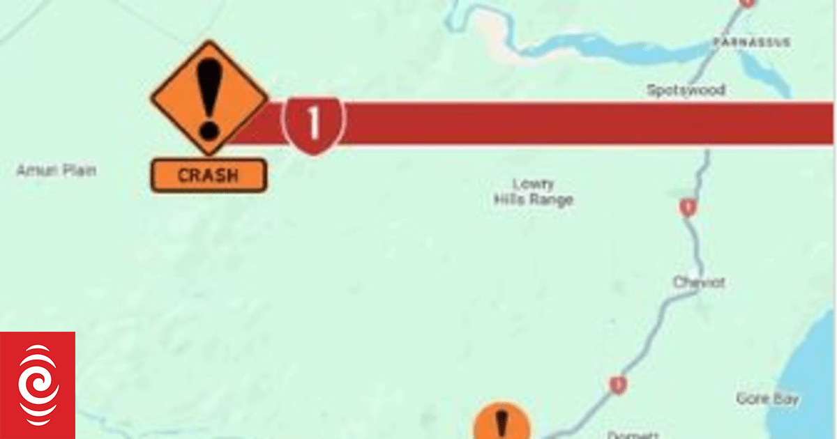SH1 in Canterbury reopens after serious crash near Cheviot | RNZ News