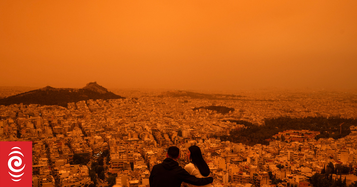 Greece: Orange Sahara dust haze descends over Athens | RNZ News