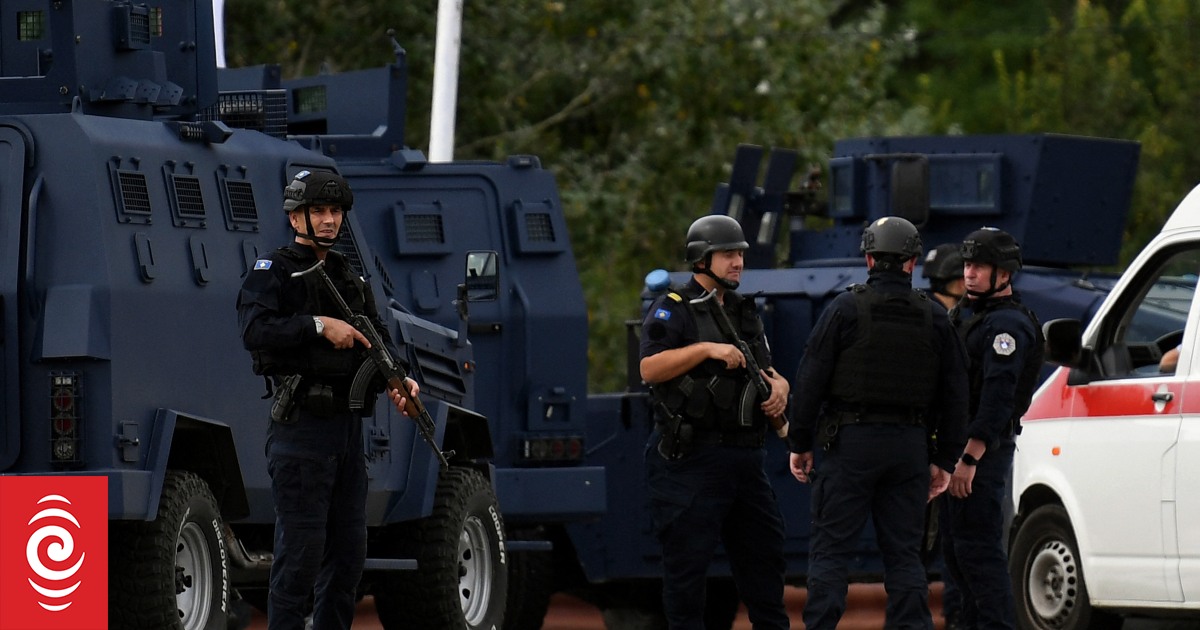 Kosovo police surround 30 gunmen in monastery after officer shot | RNZ News