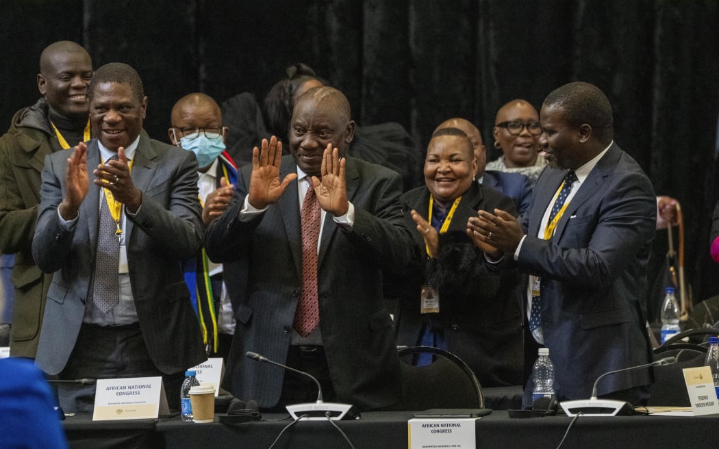 South African President Cyril Ramaphosa is re-elected for a second term ...