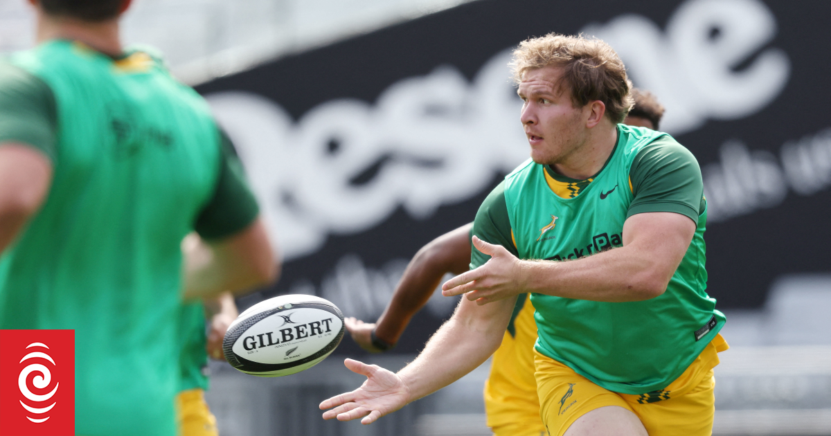 Springbok hooker Jan-Hendrik Wessels' genital grab ban reduced | RNZ News