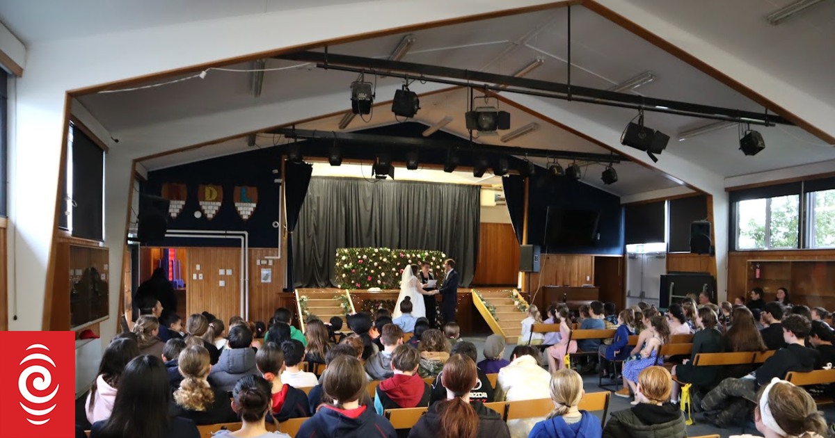 Southland school swaps school bells for wedding bells as teacher weds ...
