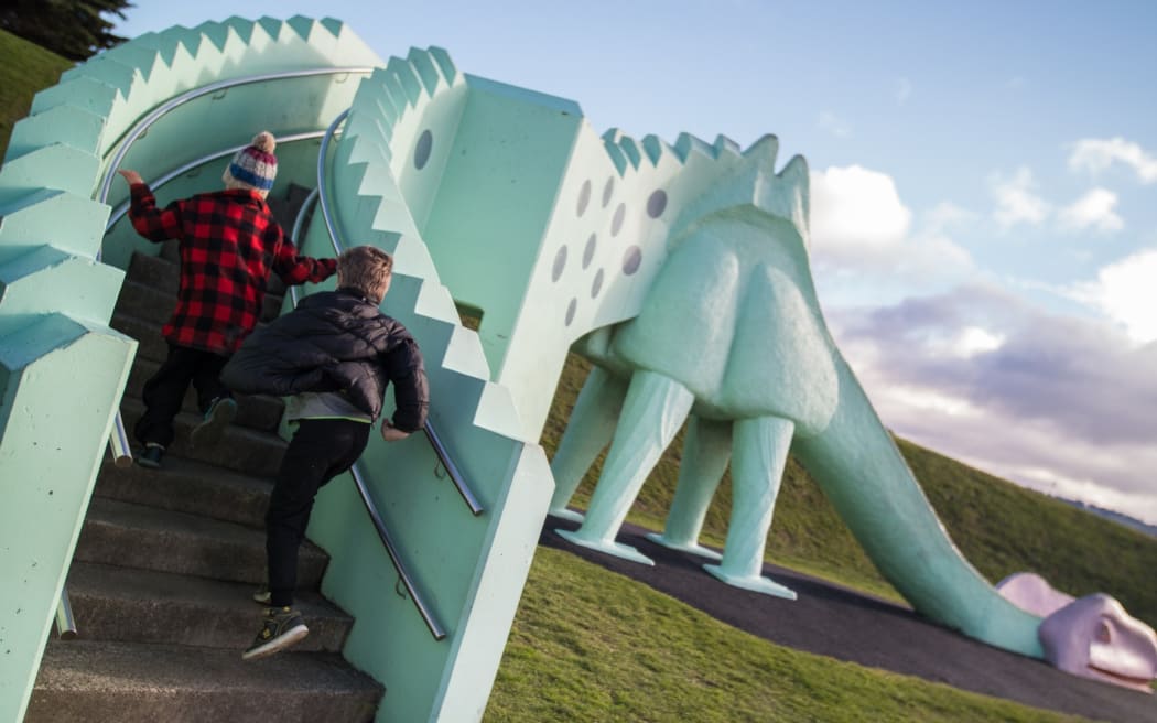 The fight to save Dunedin's dinosaur slide from extinction | RNZ News