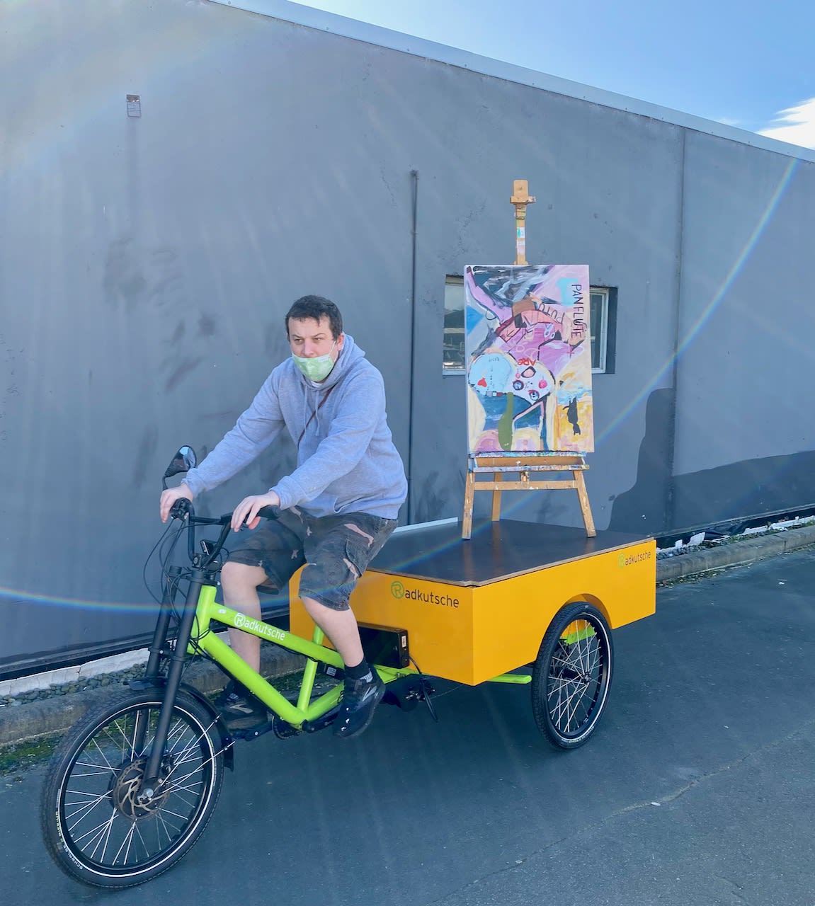 An art exhbition gets on its (yellow electric) bike | RNZ