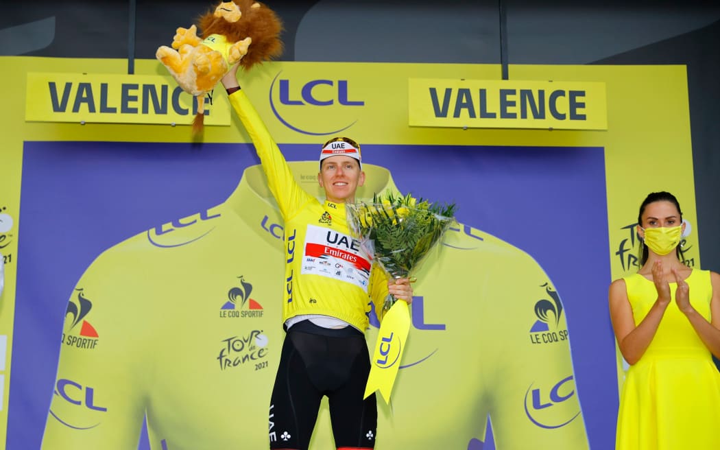 Pogacar stuns Tour de France field with solo climbing attack | RNZ News