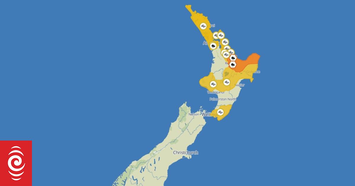 Weather: Heavy rain warning for Bay of Plenty, wind, rain watches ...