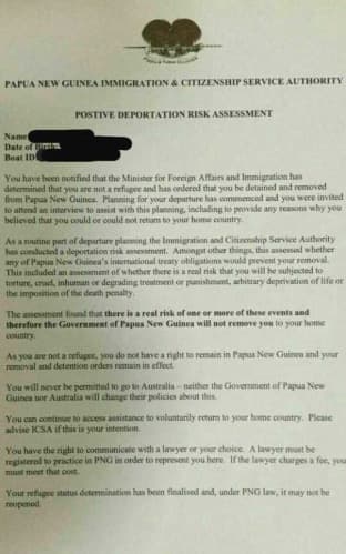Manus asylum seekers denied refugee status despite persecution risk | RNZ
