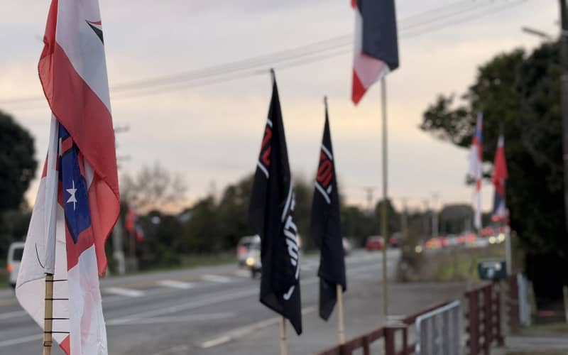 Ngāti Tukorehe to fly more flags after 'racist attack' on its whenua | RNZ