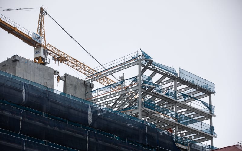 Ministry of Foreign Affairs building site damaged in strong winds in ...