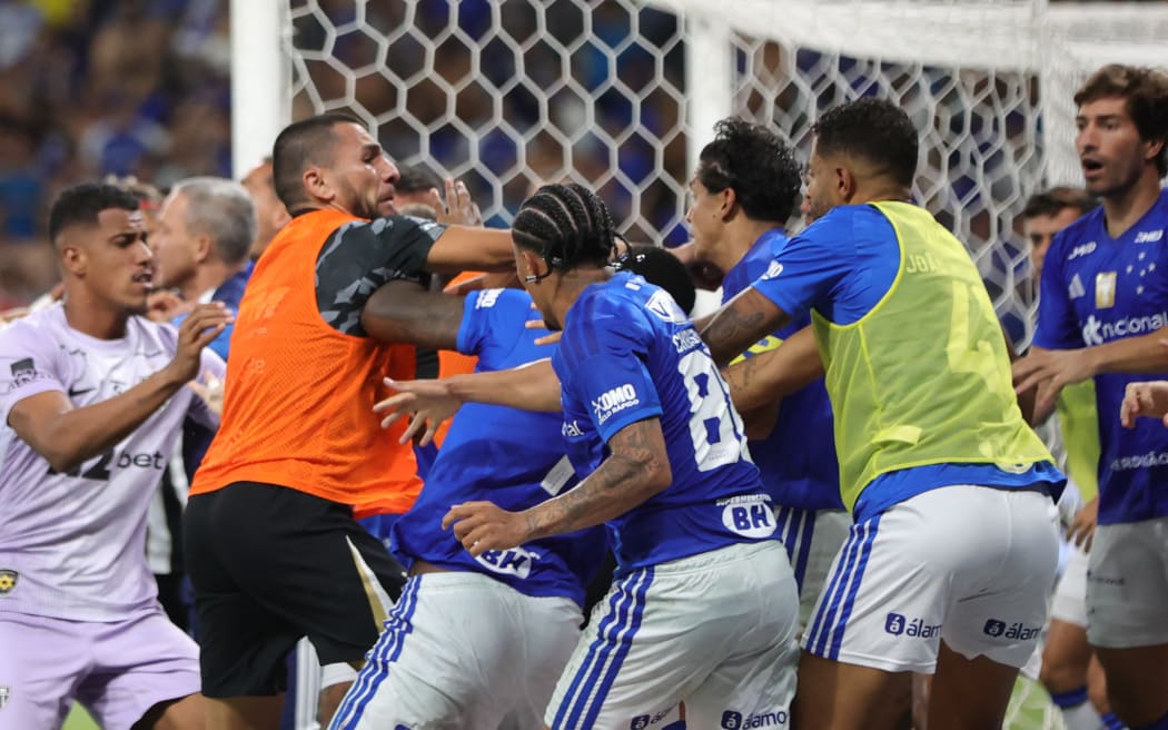Twenty-three players sent off after mass brawl in Brazilian Cup final ...