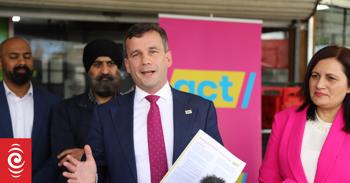 ACT leader David Seymour promises tougher sentences for serious crimes ...