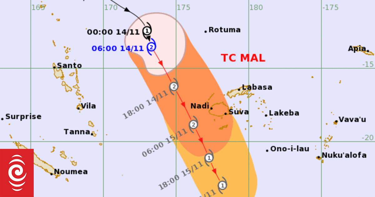 Tropical Cyclone Mal strengthens to category 2 system | RNZ News