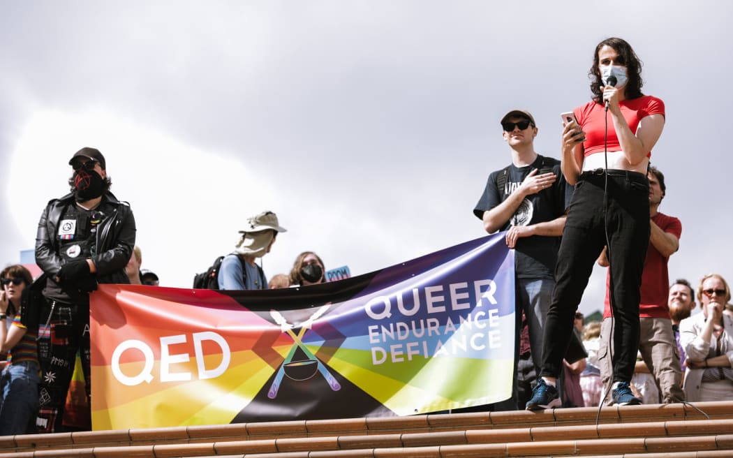 In photos: Transgender rights demonstrations bring hundreds to central ...