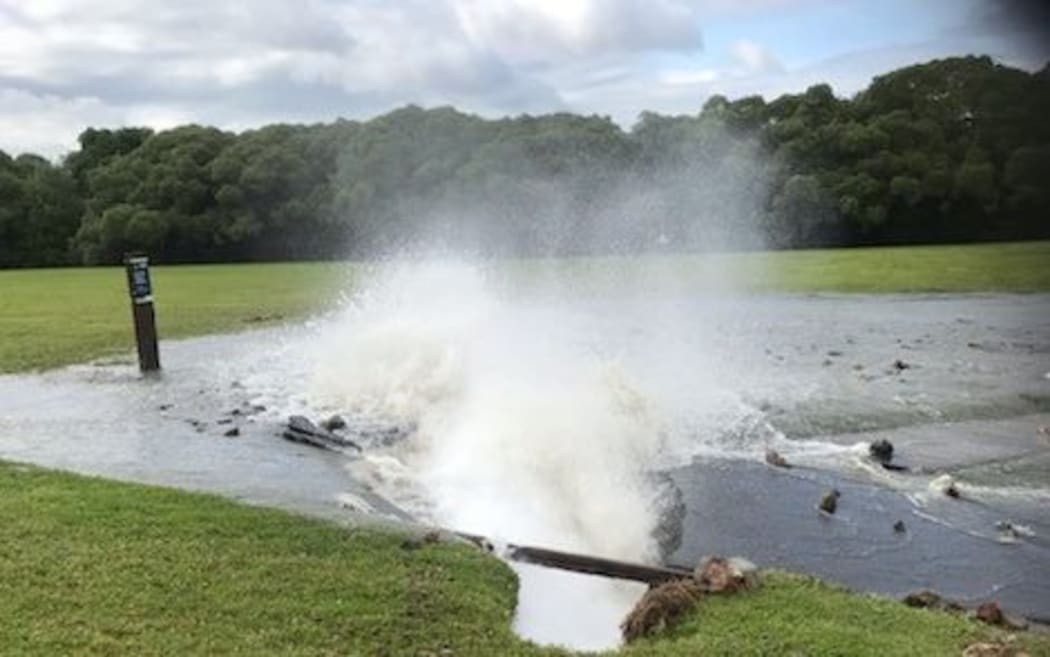 Major water main burst hits Auckland central pressure, causes traffic ...