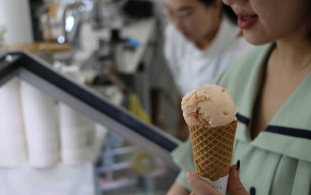 Salmon ice cream at Epsom shop 'like cat food but in a good way' | RNZ