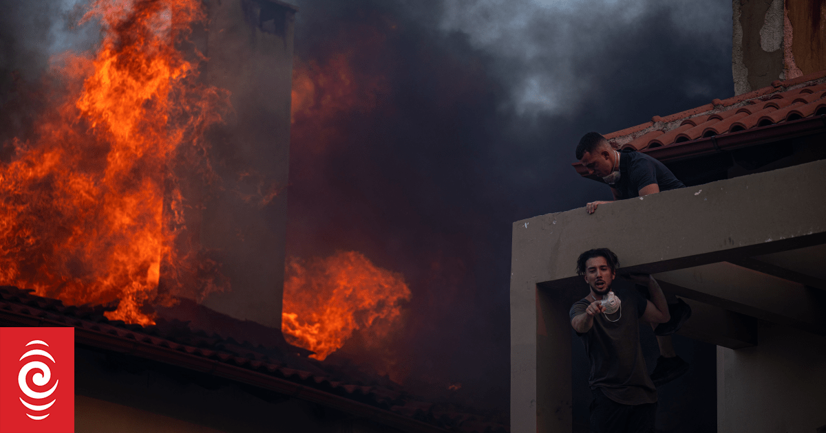 Greece battles wildfires across country, evacuates villages | RNZ News