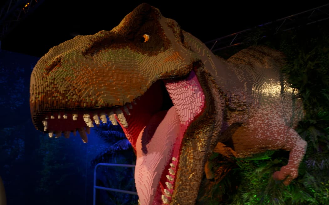 Tākina launches with hands-on Lego Jurassic Park exhibition | RNZ News