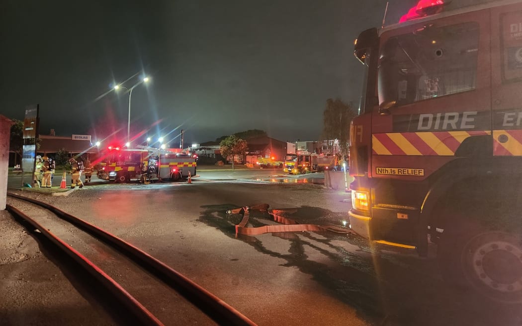 Crews called in from Wellington to help with warehouse fire in Manawatū ...