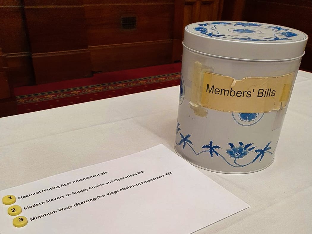 Youth Parliament kicks off with the traditional biscuit tin ballot | RNZ