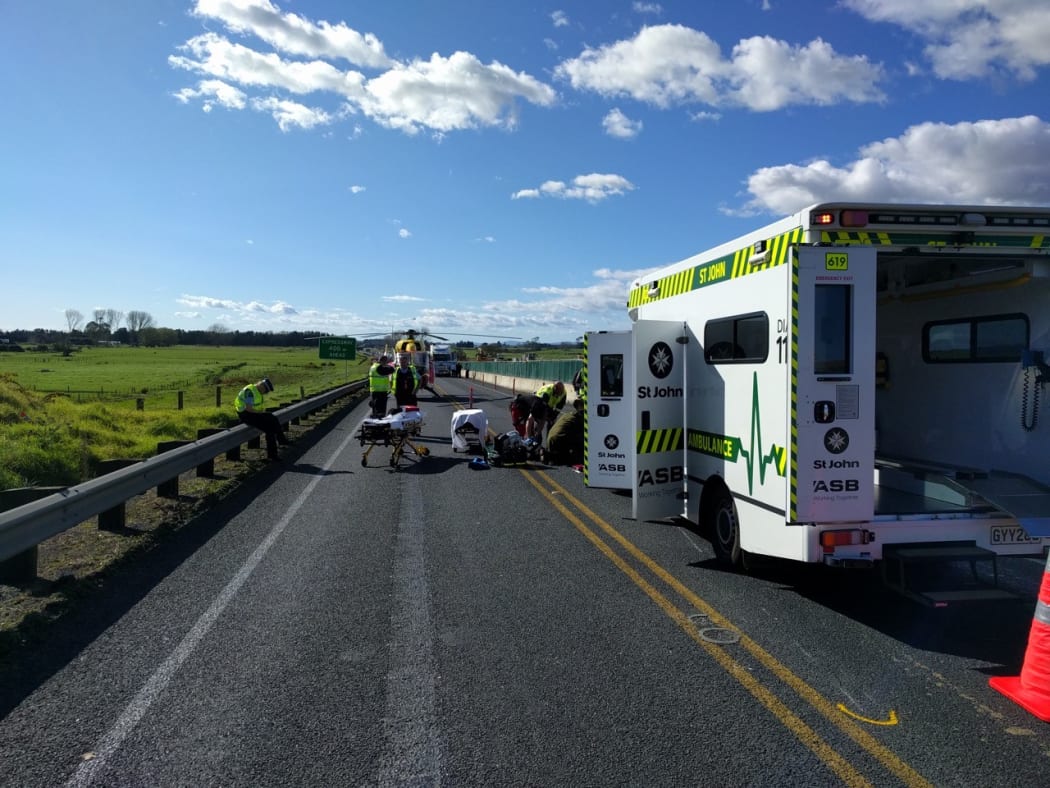 SH1 reopens after motorcycle crash | RNZ News