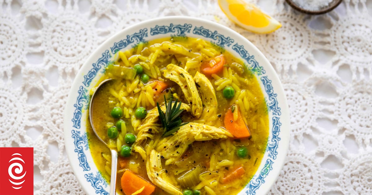 Chicken and risoni soup with turmeric, lemon and rosemary recipe | RNZ