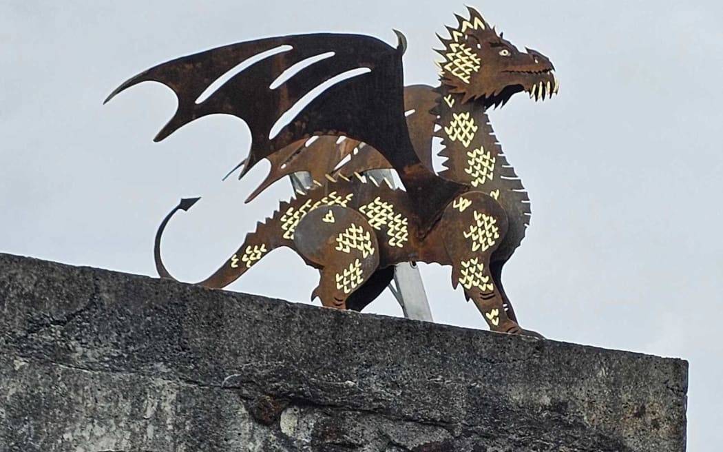 'Bolted and glued down' but heavy Draco the Dragon sculpture vanishes ...
