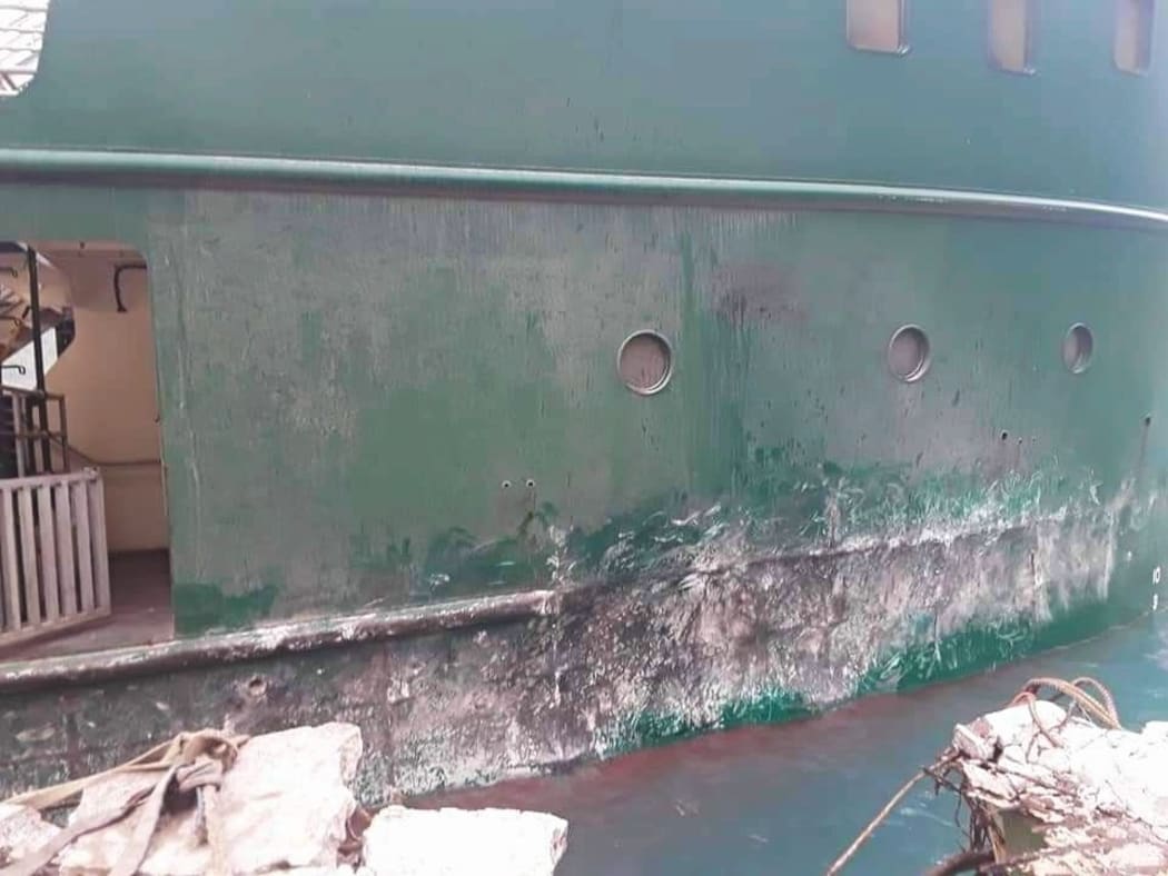 American Samoa ferry badly damaged during storm | RNZ News