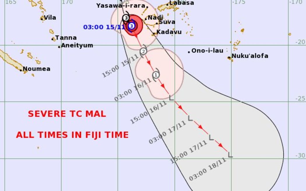 Fiji: Tropical cyclone Mal strengthens to category 3 | RNZ News
