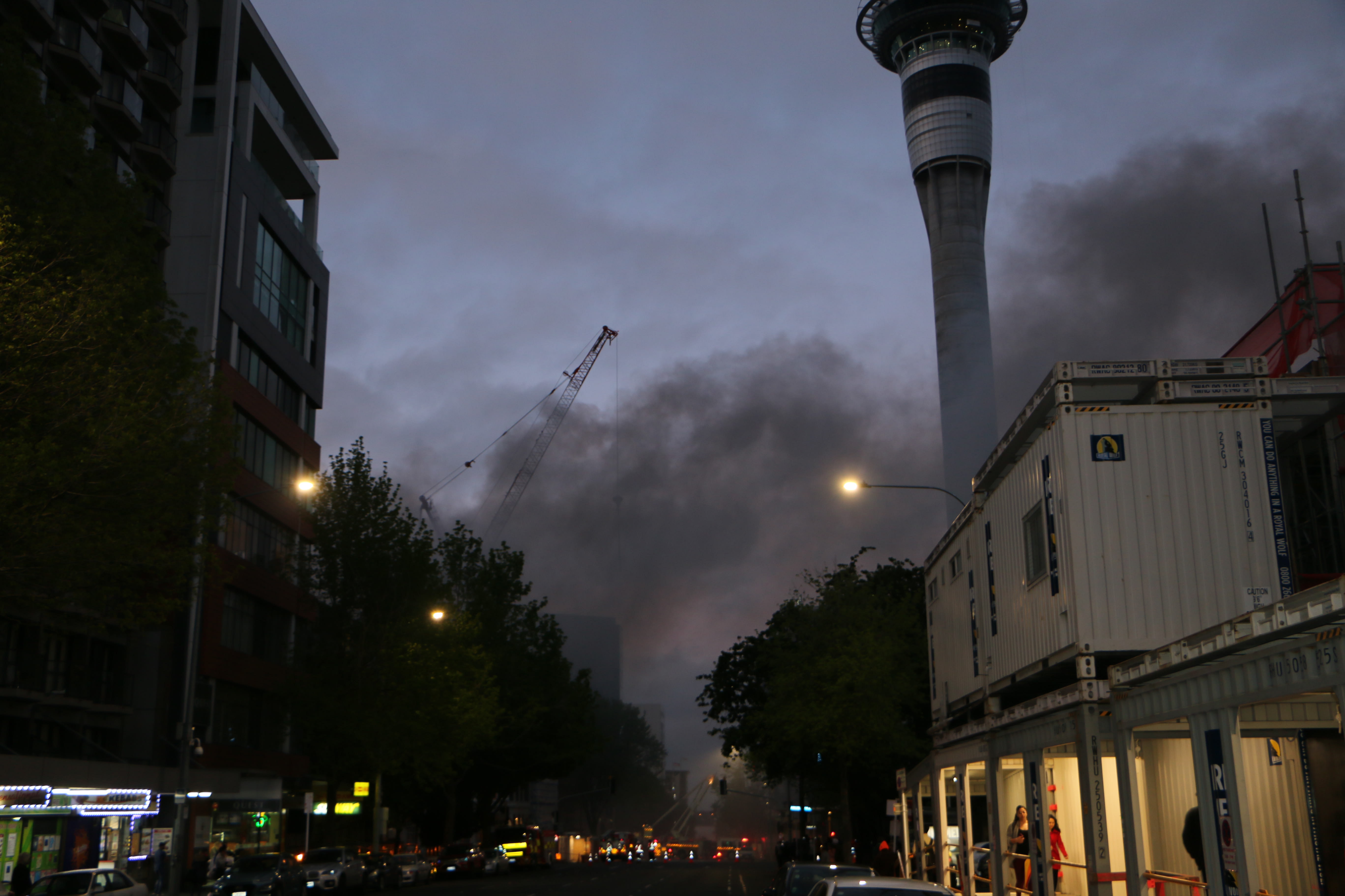 Auckland SkyCity convention centre fire | A Gallery from News | RNZ