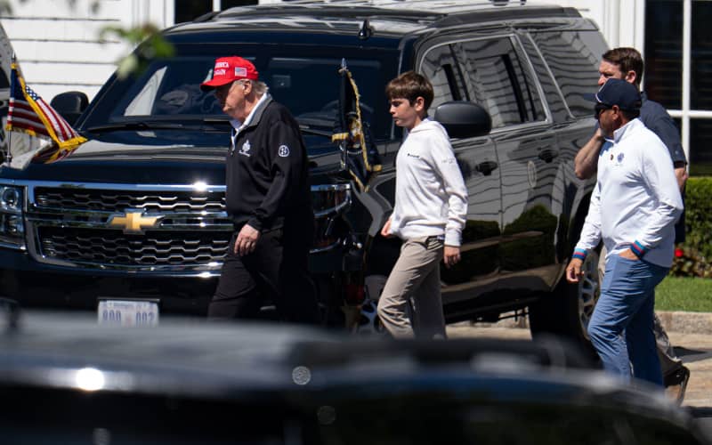 Where is Donald Trump? President appears on golf course amid ...