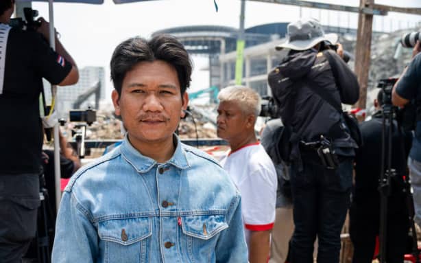 Rescuers at Bangkok building destroyed in earthquake using robots, dogs ...