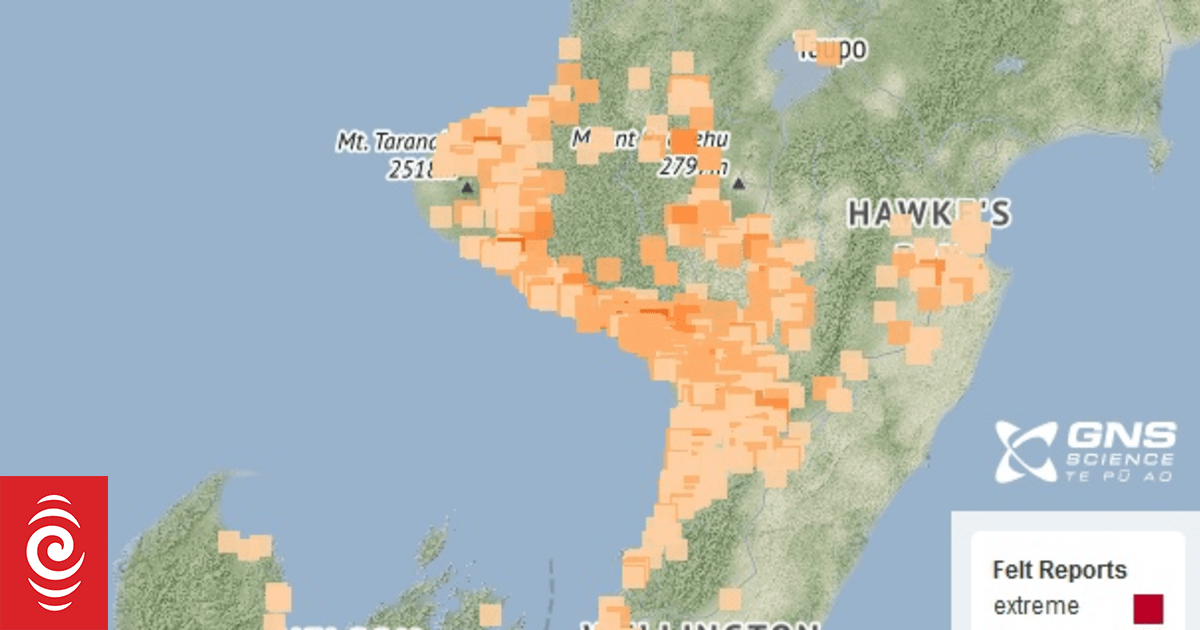 Earthquakes shake lower North Island | RNZ News