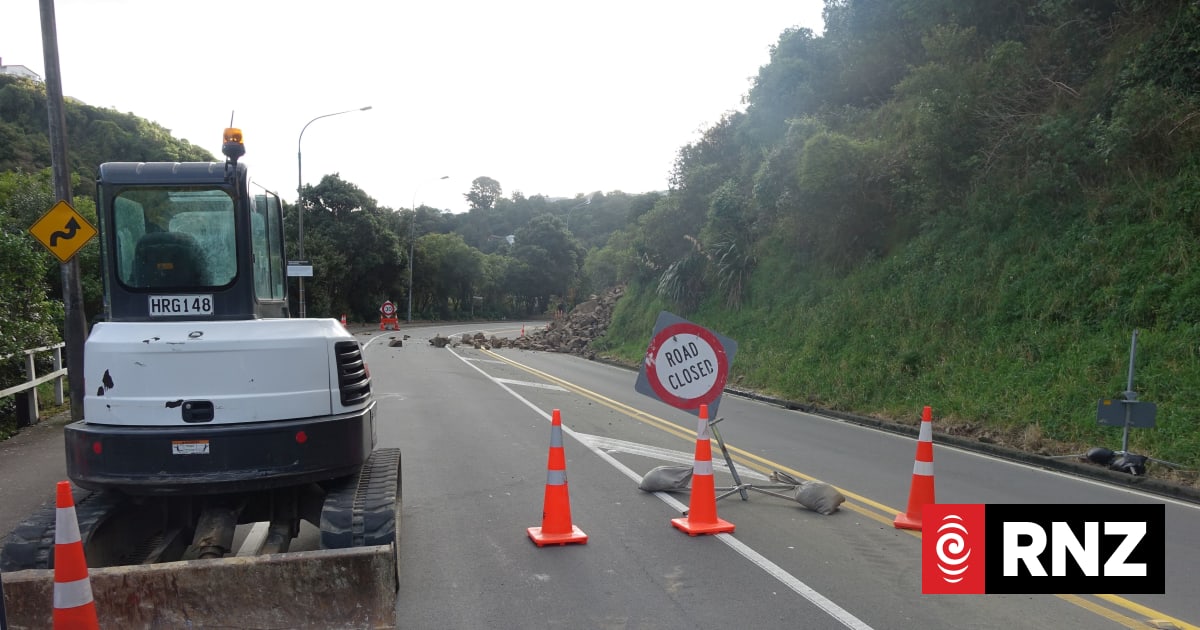 Wellington gorge road closed for rest of weekend by landslip | RNZ