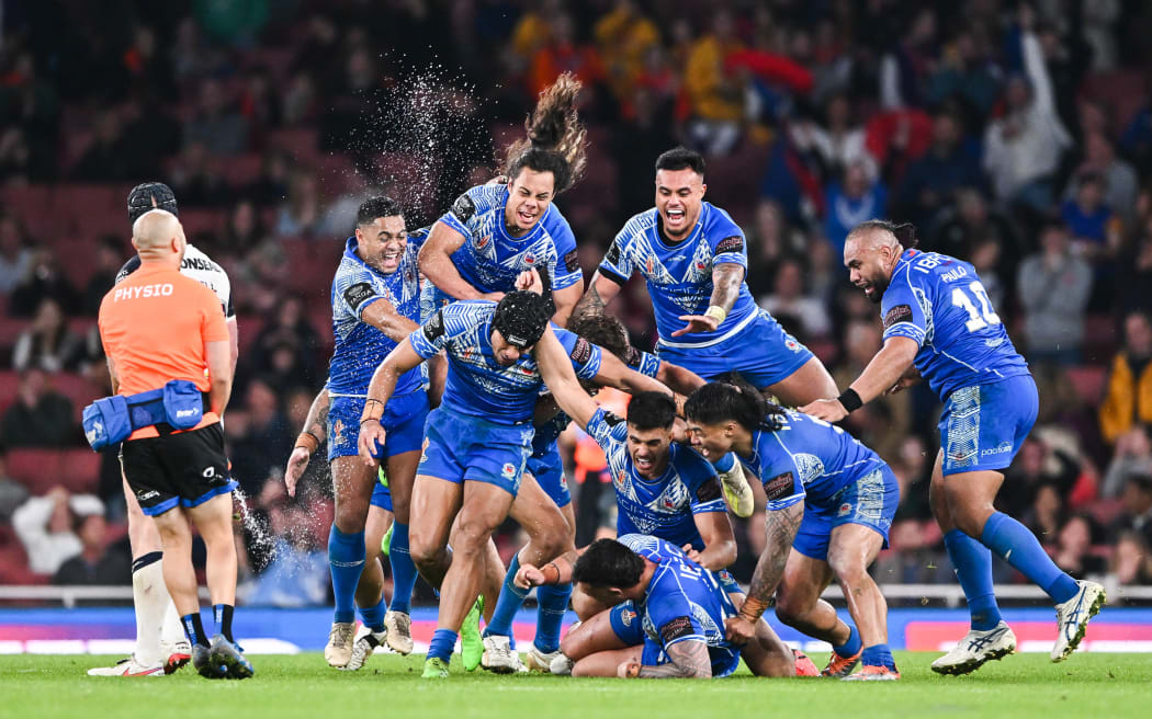 Samoan World Cup stars welcomed to Apia as heroes | RNZ News