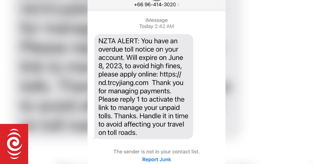 Toll road text scam catching many unsuspecting NZers | RNZ