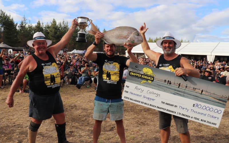Winner of Ninety Mile Beach Snapper Bonanza pockets $30,000 | RNZ