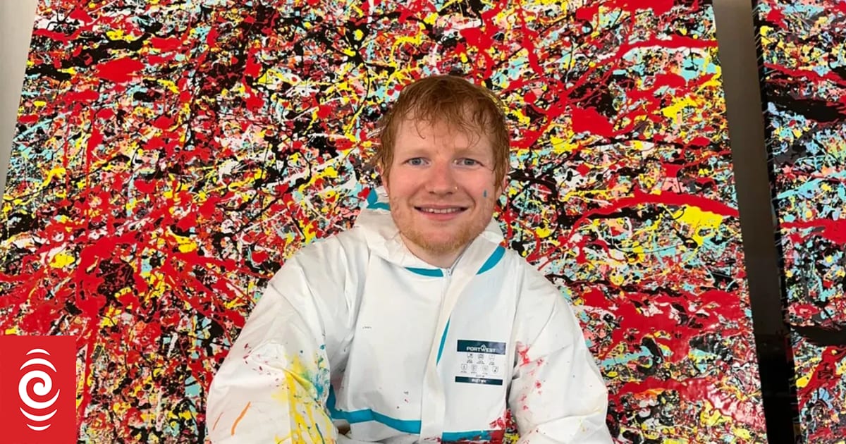 Ed Sheeran has made a collection of Jackson Pollock style art | RNZ
