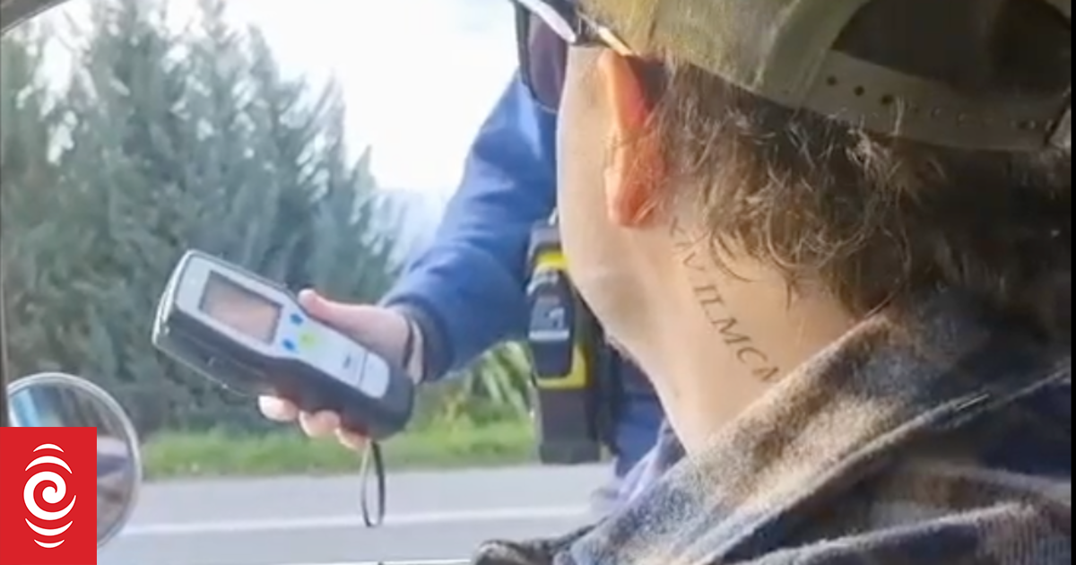 Police breath test passenger in left-hand drive car | RNZ