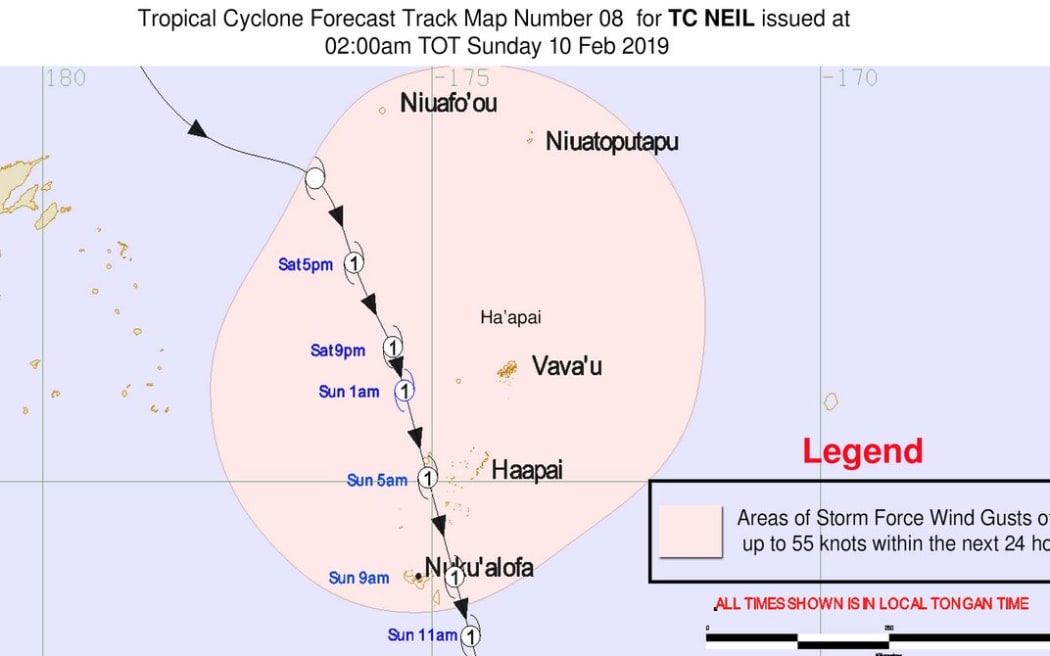 Neil remains a category one as it heads towards Tonga's capital | RNZ News