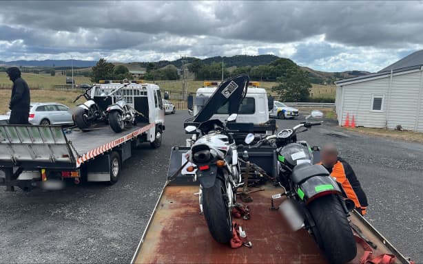 Police seize 'multiple' motorbikes amid tangi for Waikato gang member | RNZ