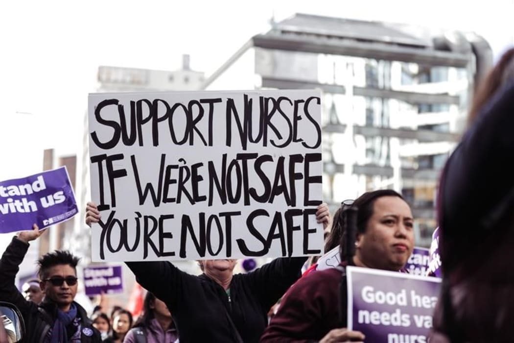 Nurses' strike: Thousands protest nurses' pay and conditions | RNZ News