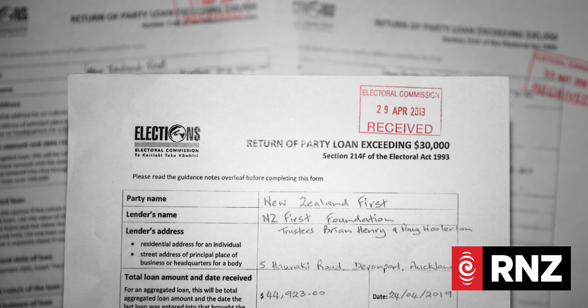 Mysterious foundation loaning New Zealand First money | RNZ