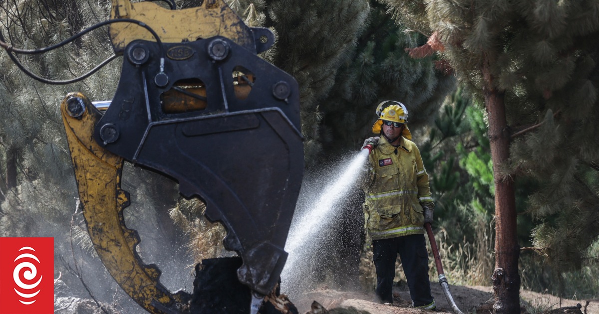 Port Hills fire: Choppers fighting blaze grounded by drone | RNZ News