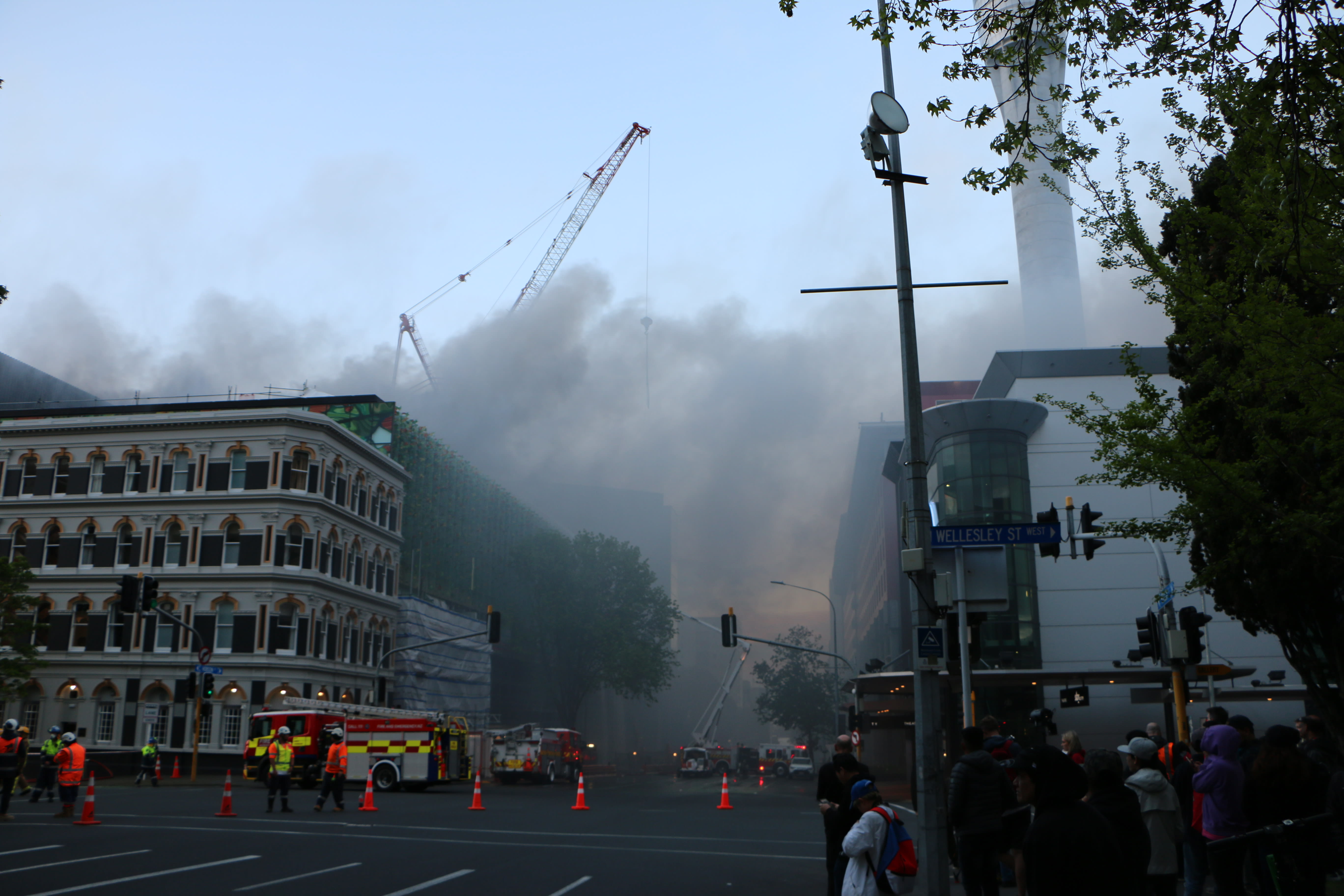 Auckland SkyCity convention centre fire | A Gallery from News | RNZ