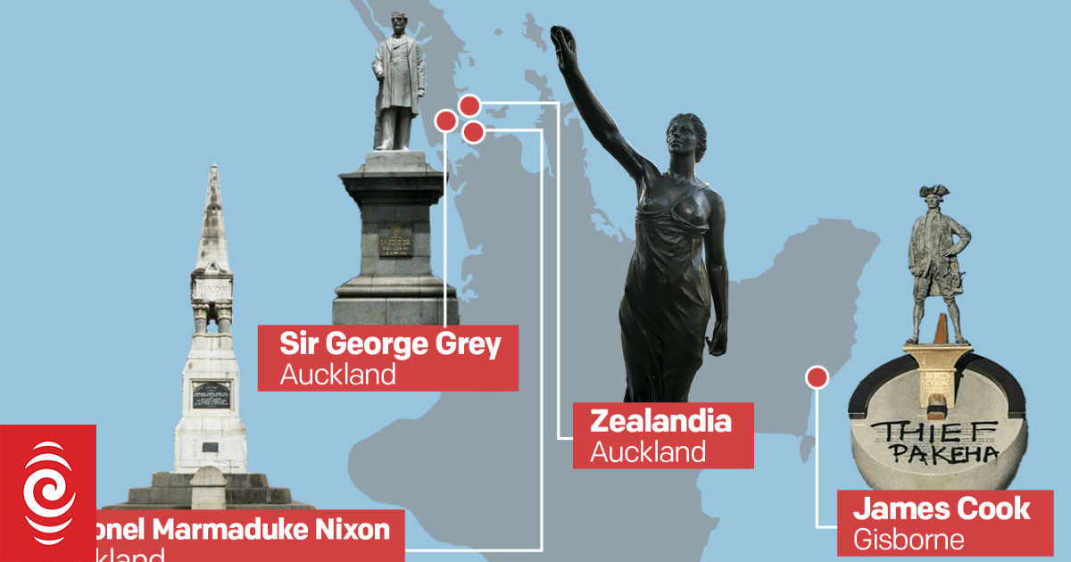 Controversy over NZ colonial statues long-standing | RNZ News