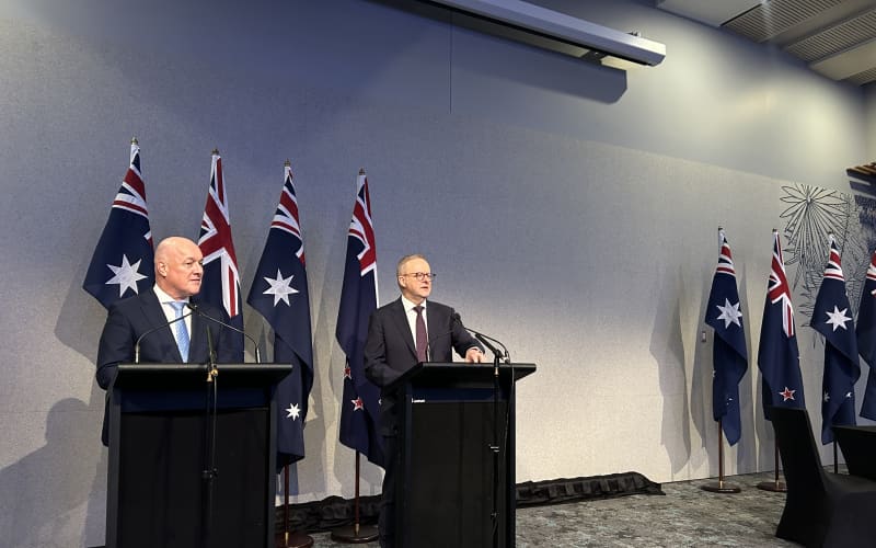 Watch: Christopher Luxon, Australian PM Anthony Albanese speak to media ...