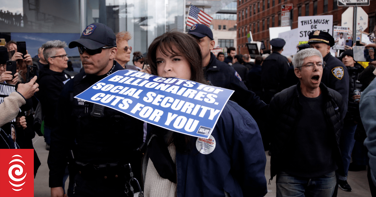 Nine arrested at New York Tesla dealership as anti-Musk protests break ...