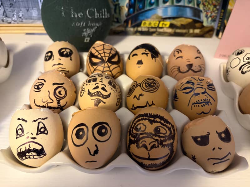 Eggshell art linked to Dunedin music scene now on display | RNZ