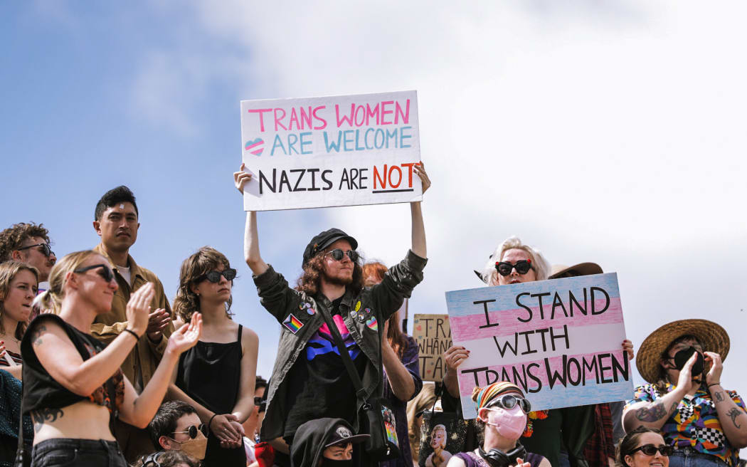 In photos: Transgender rights demonstrations bring hundreds to central ...
